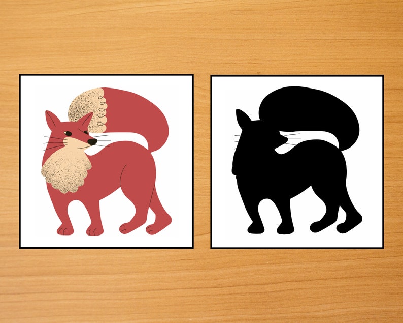 Woodland Animals Shadow Matching Cards| Child Inspired Printables ...