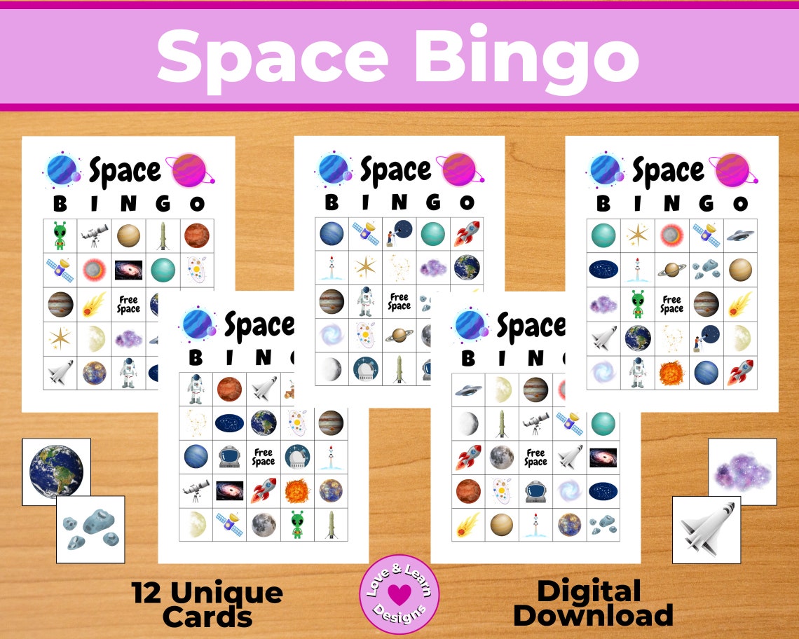 Space Bingo Digital Download Printable Play Based Activity - Etsy Canada