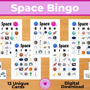 Space Bingo| Digital Download| Printable Play Based Activity ...