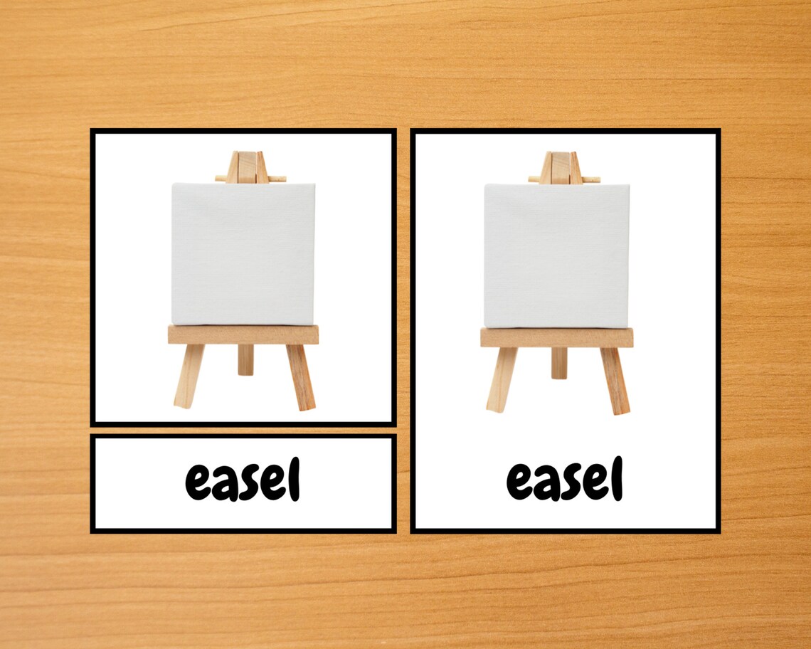 School Theme 3 Part Cards Printable Digital Download Montessori ...