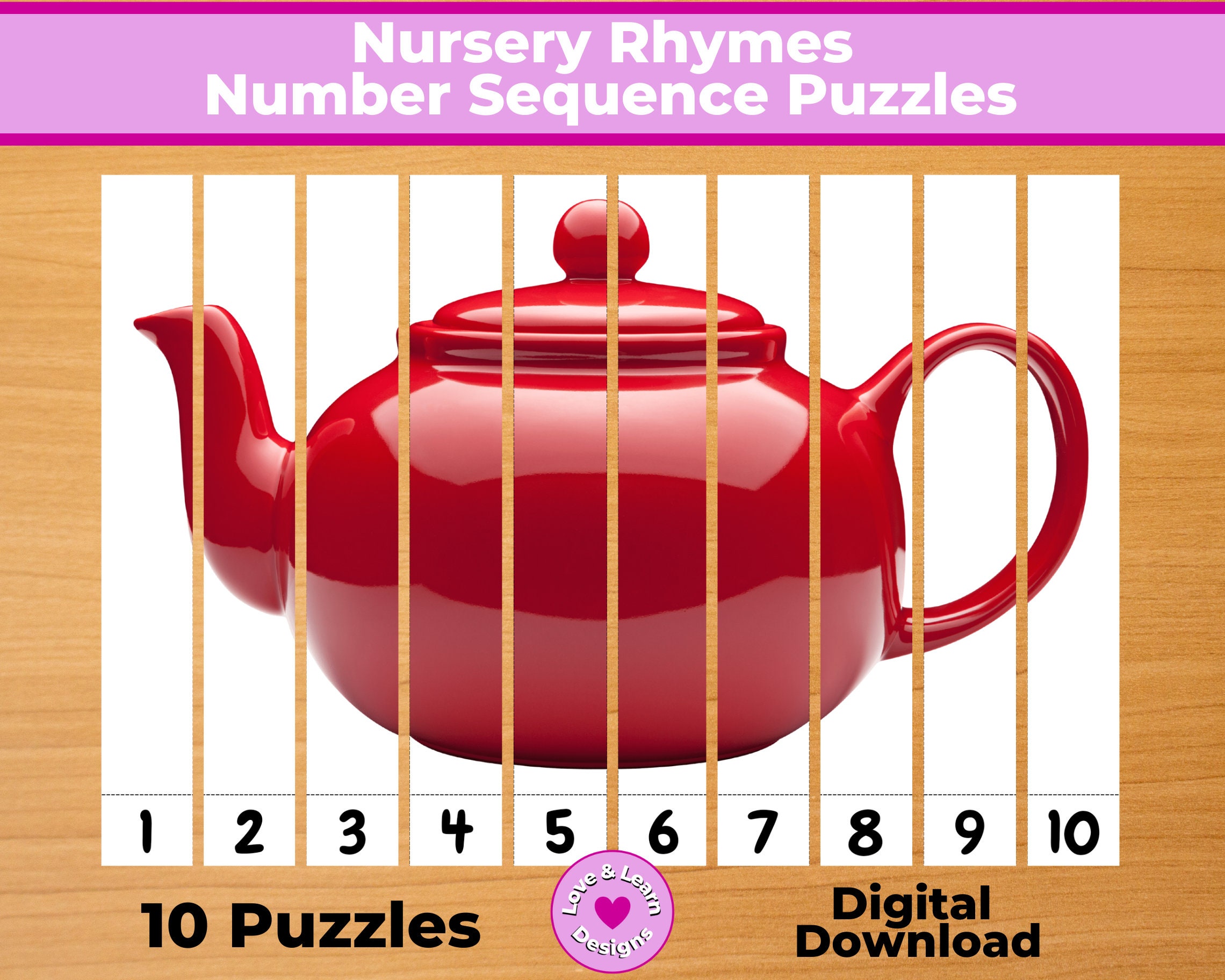 Nursery Rhymes Number Sequence Puzzles| Child Inspired Printables ...