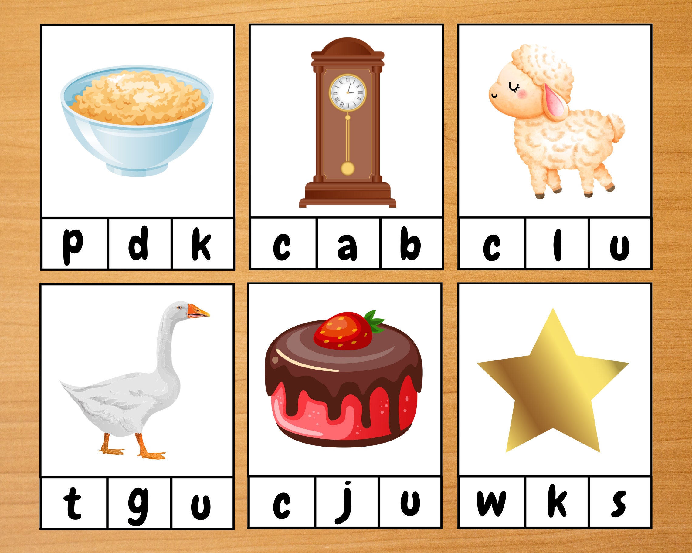 Nursery Rhyme Beginning Letter Sound Clip Cards| Child Inspired ...