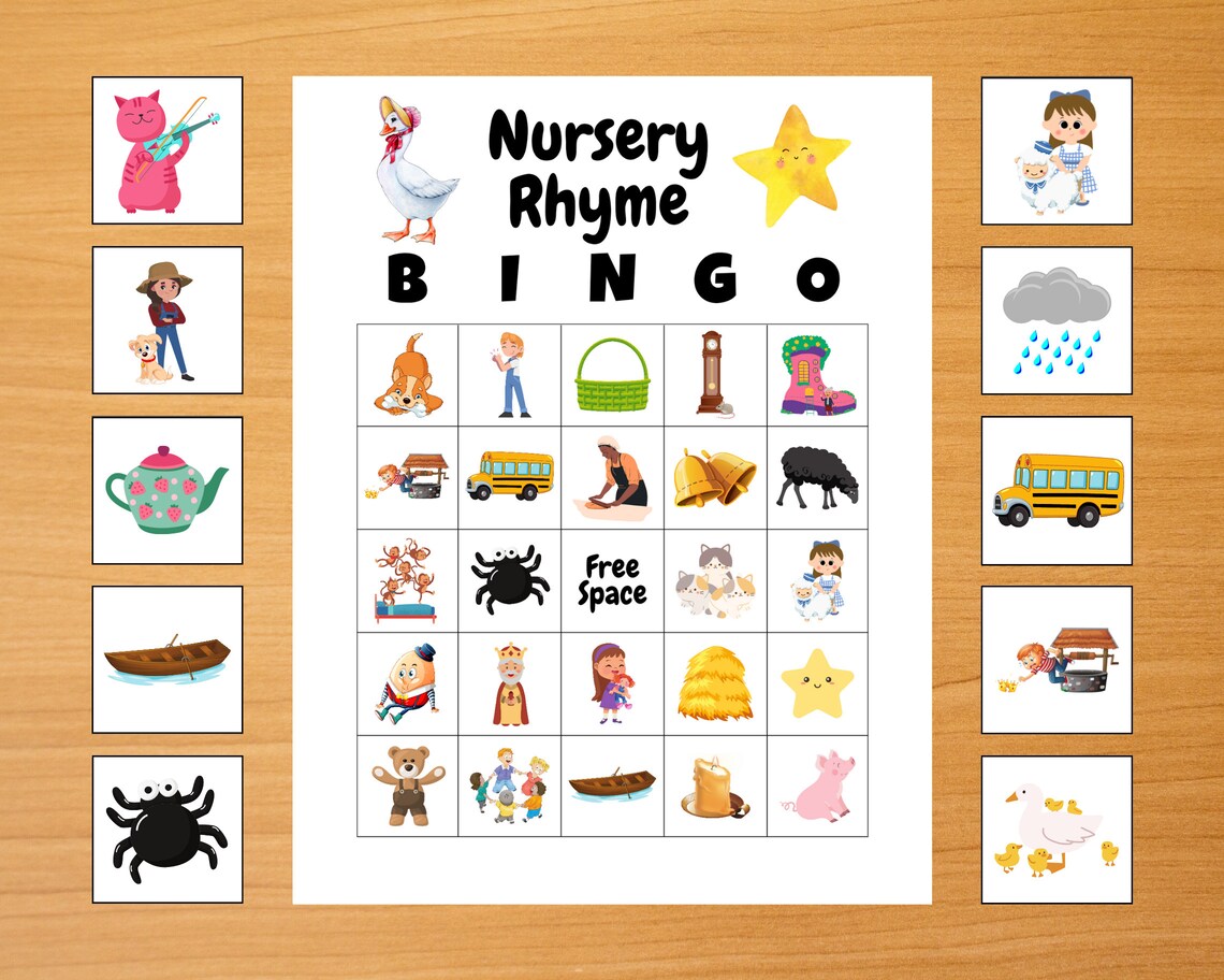 Nursery Rhyme Bingo| Digital Download| Printable Play Based Activity ...