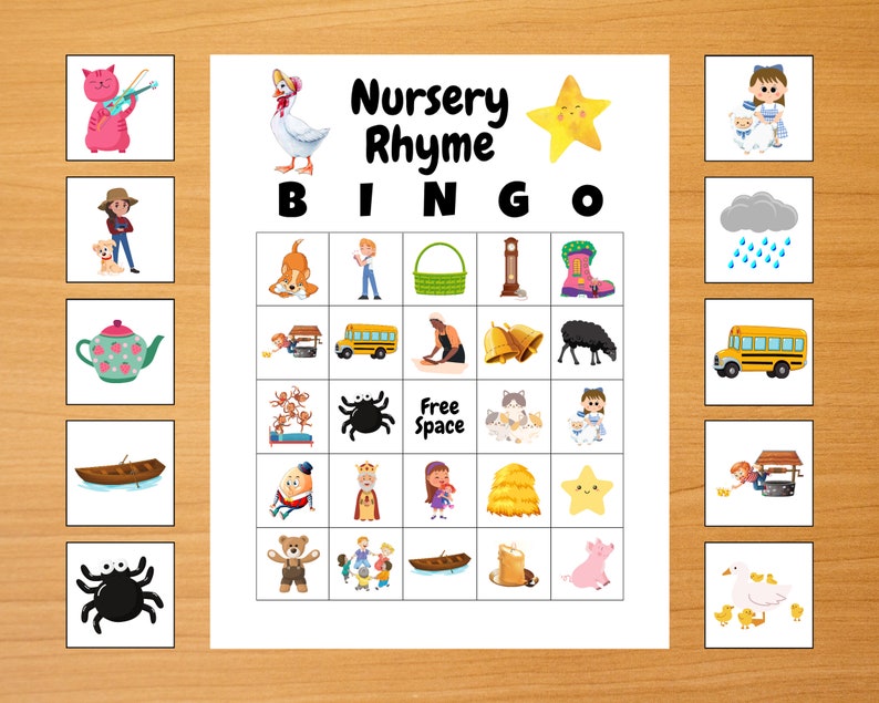 Nursery Rhyme Bingo| Digital Download| Printable Play Based Activity ...