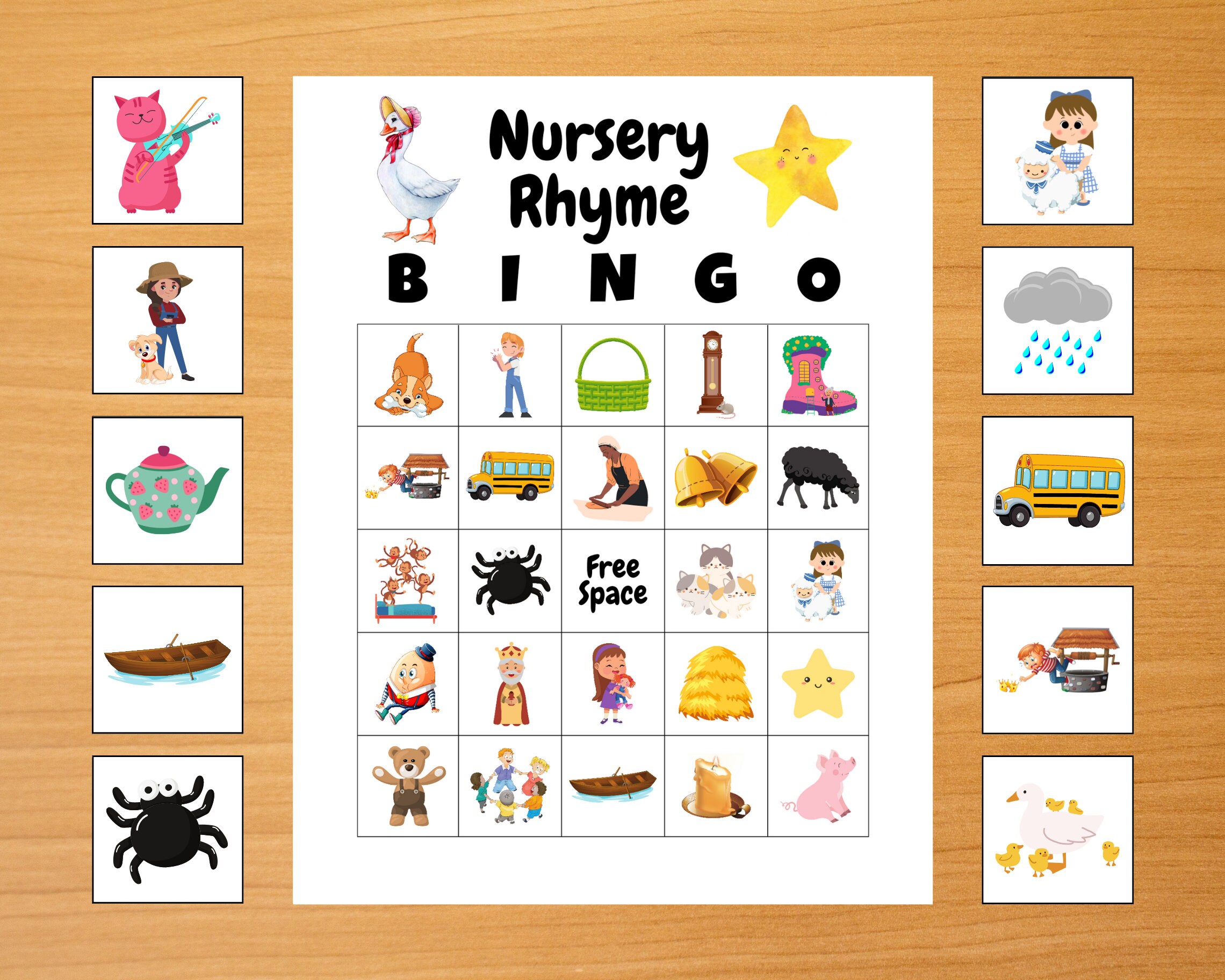 Nursery Rhyme Bingo| Digital Download| Printable Play Based Activity ...