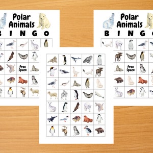 Polar Animals Bingo Digital Download Printable Play Based Activity ...
