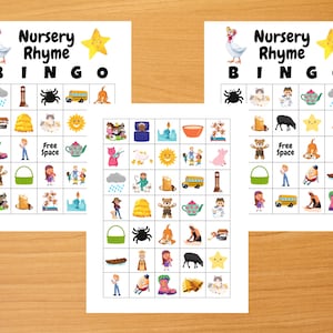 Nursery Rhyme Bingo| Digital Download| Printable Play Based Activity ...