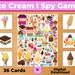 Ice Cream I Spy Matching Game| Digital Download| Printable Play Based ...