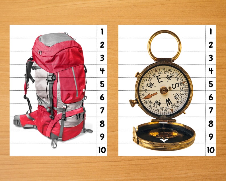 Camping Number Sequence Puzzles Child Inspired Printables - Etsy