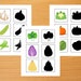 Vegetables Shadow Matching Cards Printable Digital Download| Montessori ...