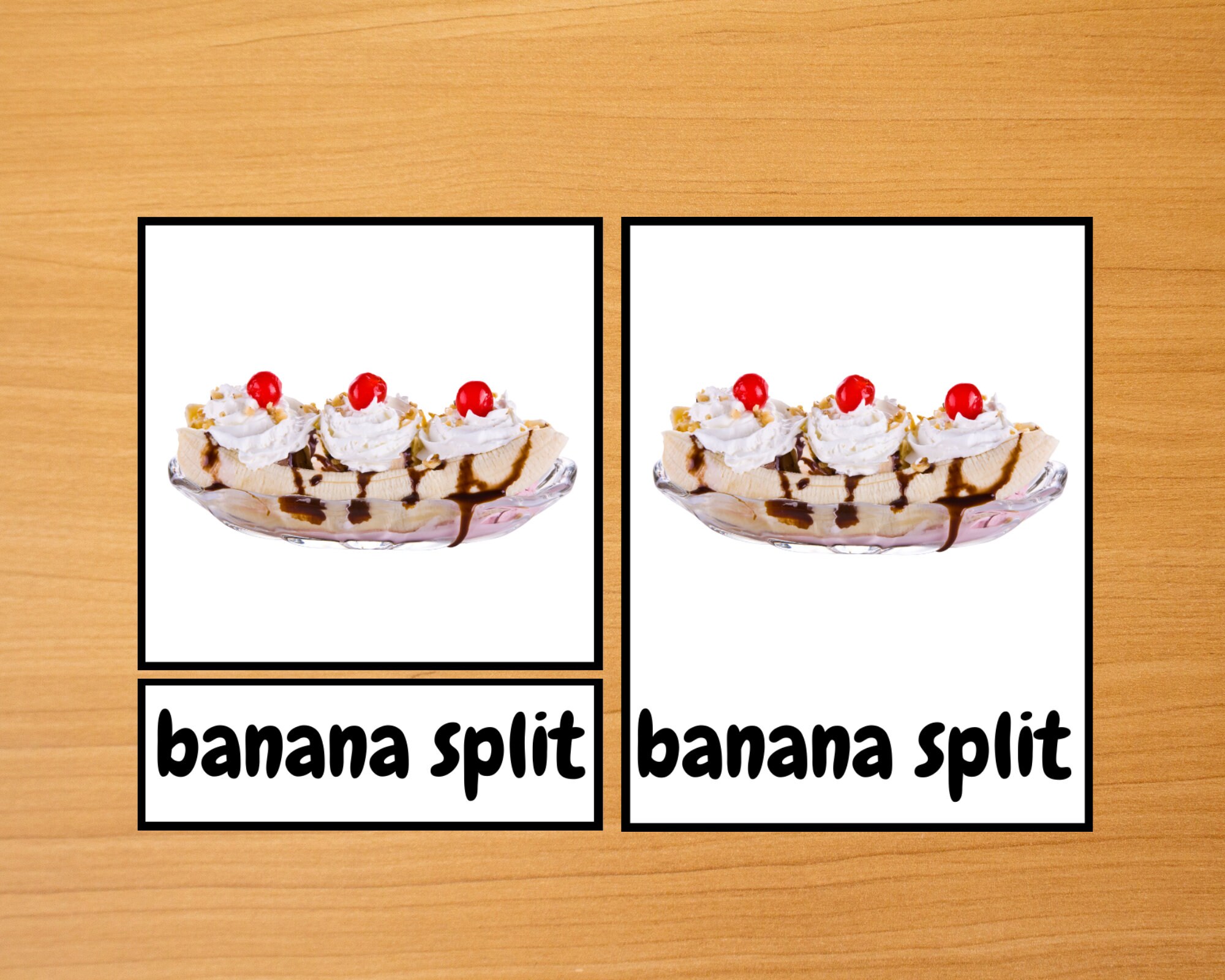 Ice Cream Theme 3 Part Cards| Printable Digital Download| Montessori ...