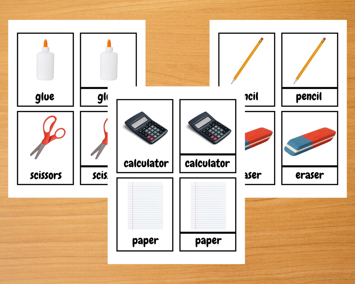 School Theme 3 Part Cards| Printable Digital Download| Montessori ...