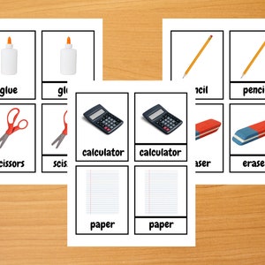 School Theme 3 Part Cards| Printable Digital Download| Montessori ...