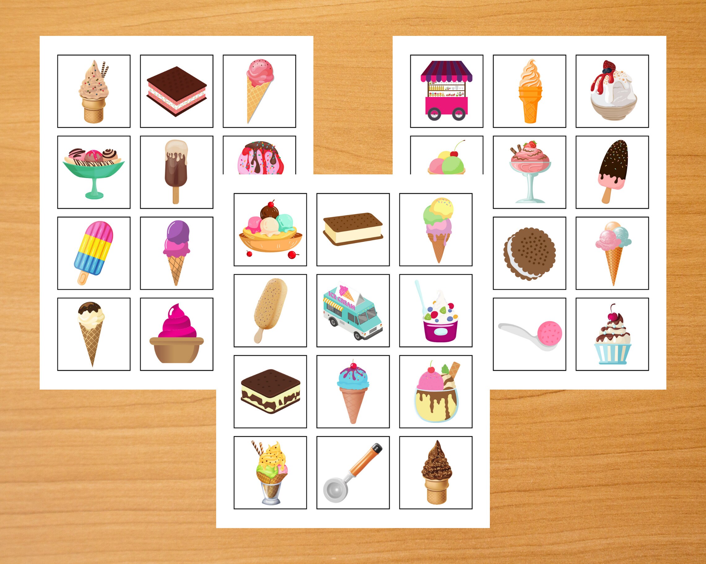Ice Cream I Spy Matching Game| Digital Download| Printable Play Based ...