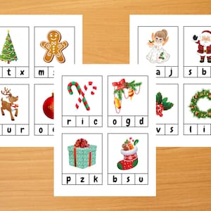 Christmas Beginning Letter Sound Clip Cards| Child Inspired Printable ...