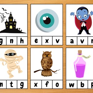 Halloween Beginning Letter Sound Clip Cards| Child Inspired Printable ...