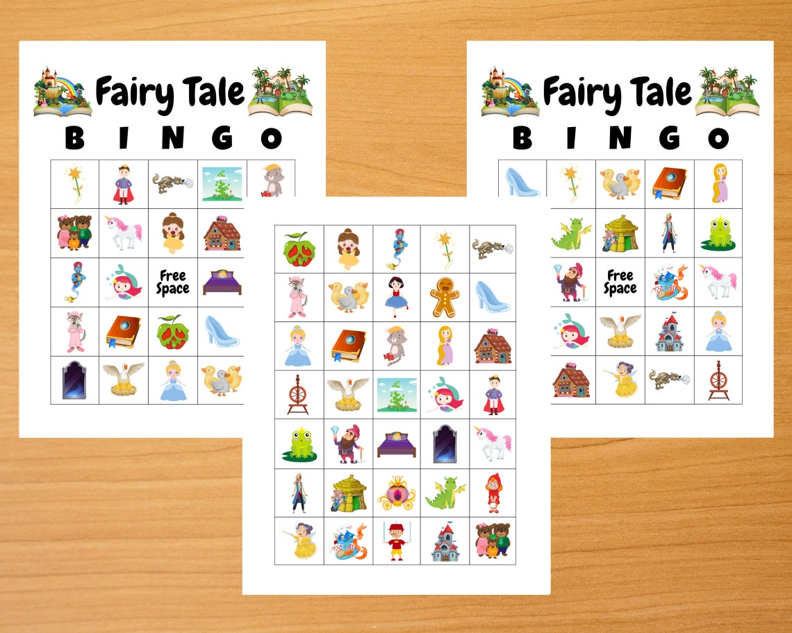 Fairy Tale Bingo Digital Download Printable Play Based - Etsy