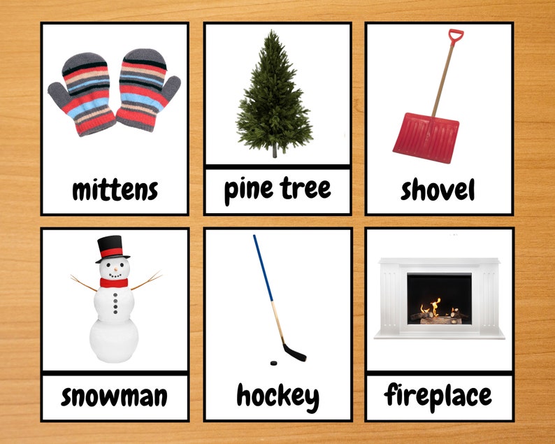 Winter 3 Part Cards| Child Inspired Printable| Educational Digital ...