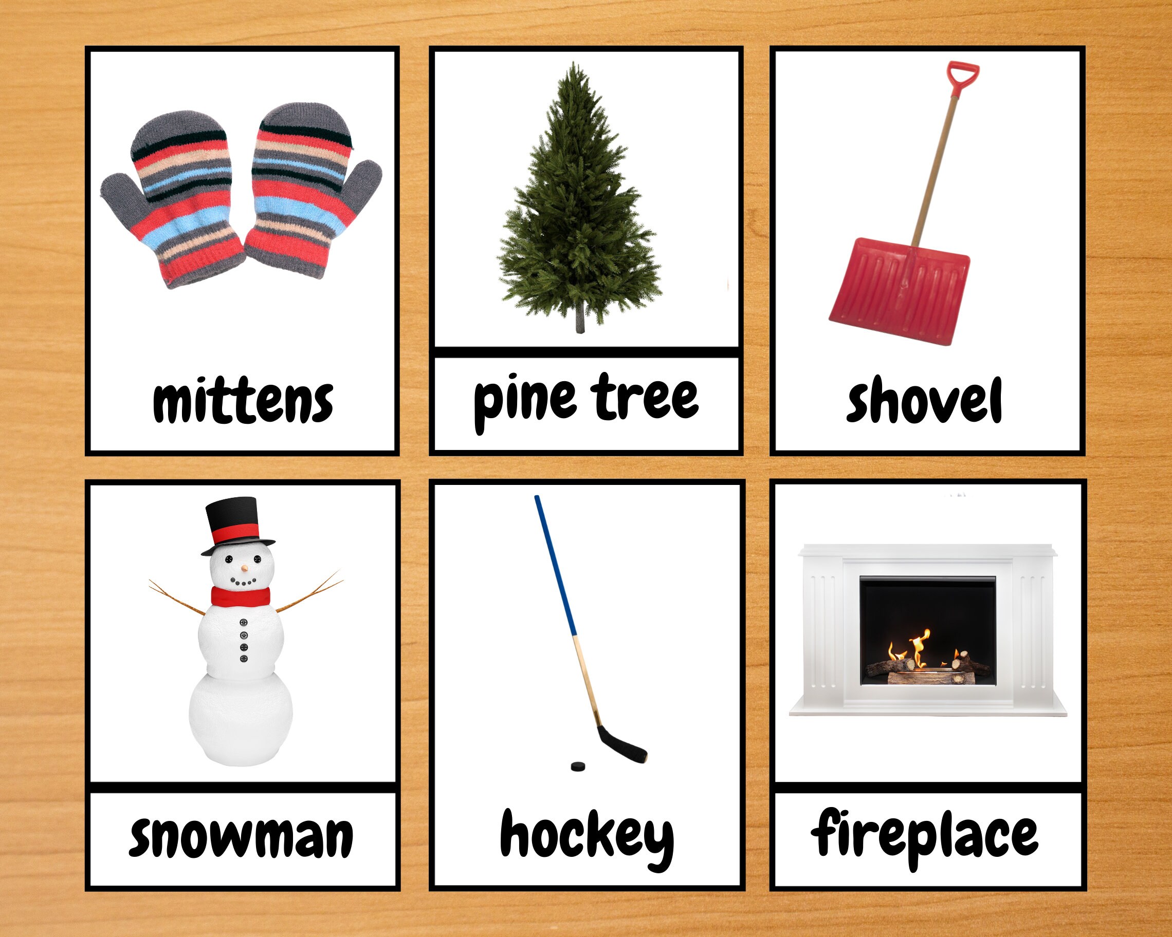 Winter 3 Part Cards| Child Inspired Printable| Educational Digital ...