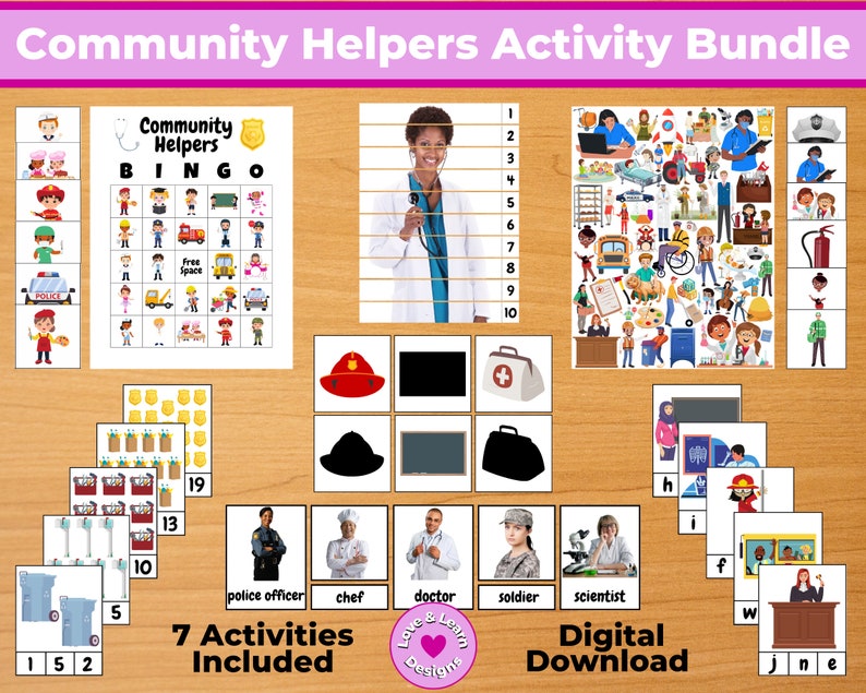 Community Helpers Activity Bundle| Child Inspired Printables| Digital ...