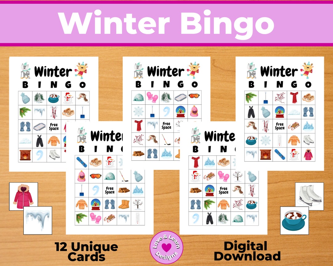 Winter Bingo Digital Download Printable Play Based Activity ...