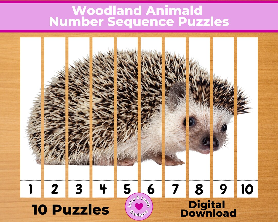 Woodland Animals Number Sequence Puzzles| Child Inspired Printables ...