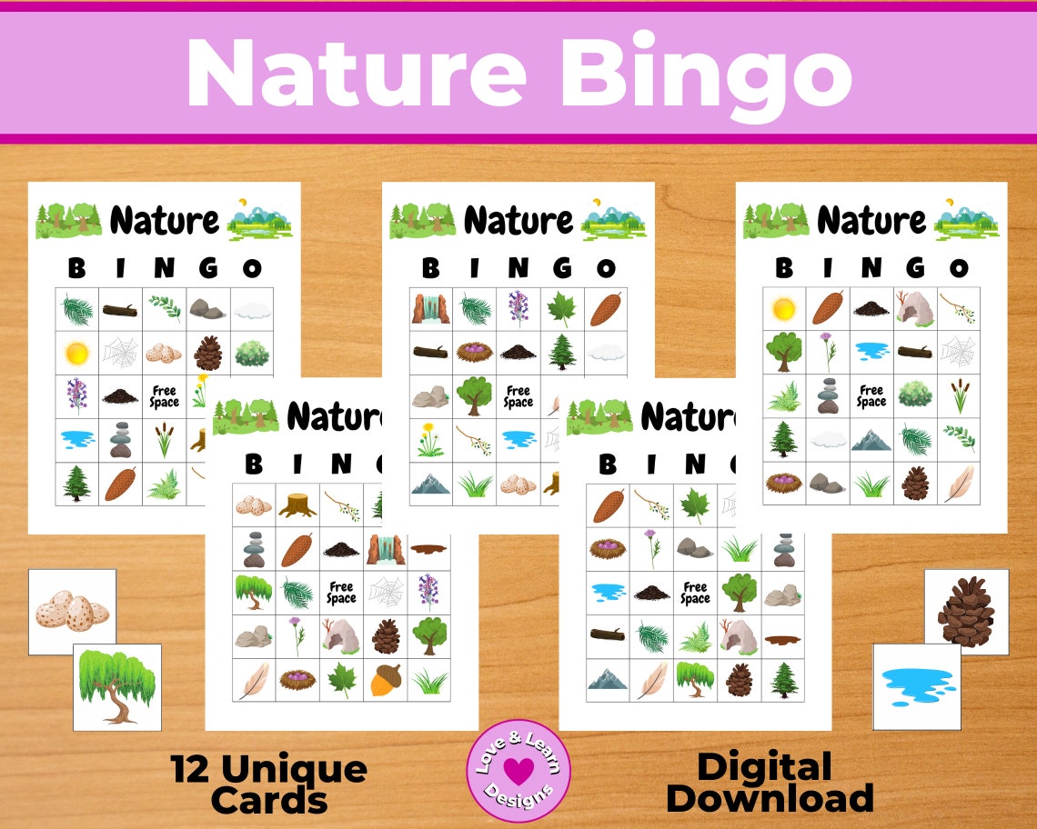 Nature Bingo Digital Download Printable Play Based Activity - Etsy
