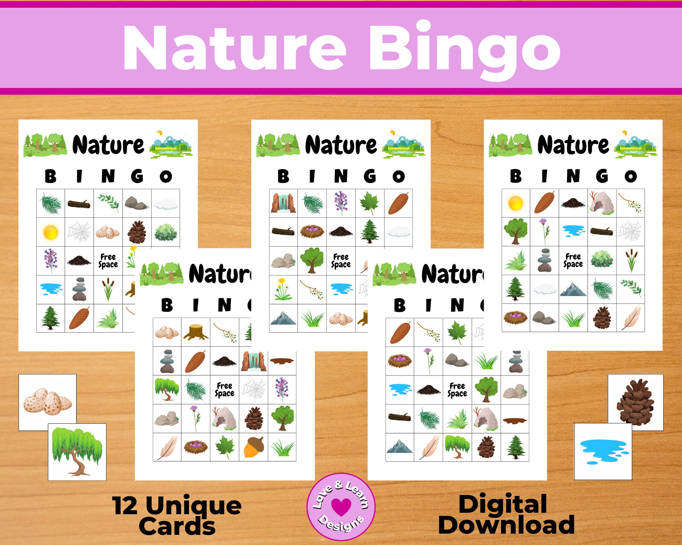Nature Bingo Digital Download Printable Play Based Activity for ...