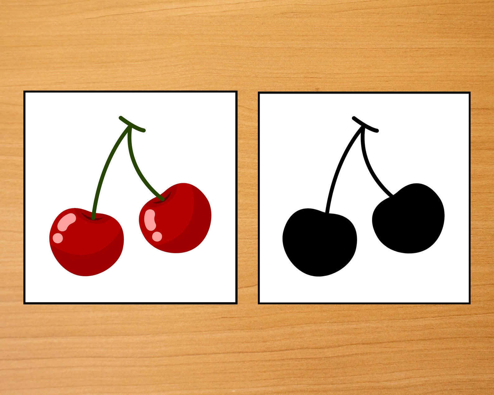 Fruits Shadow Matching Cards Printable Digital Download Montessori ...