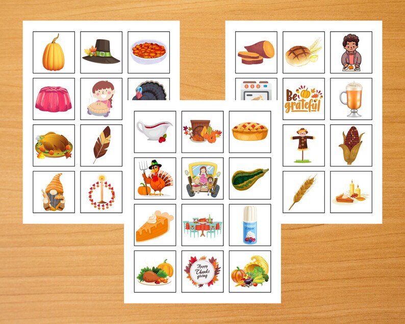 Thankgiving I Spy Matching Game| Digital Download| Printable Play Based ...