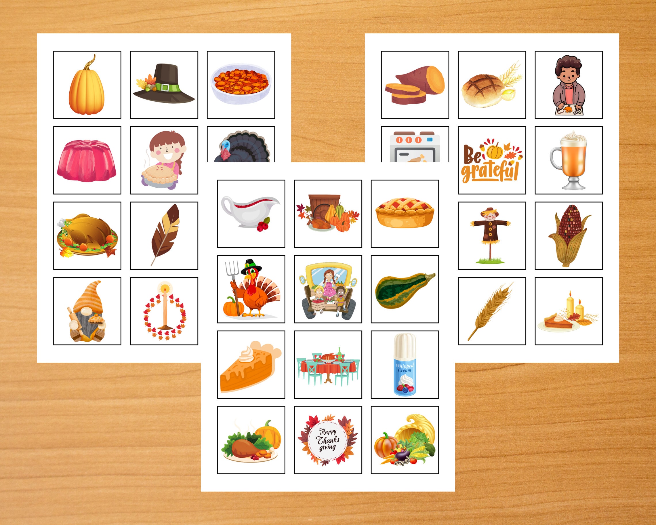 Thankgiving I Spy Matching Game| Digital Download| Printable Play Based ...