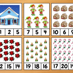 Christmas Count and Clip Cards| Child Inspired Printables|math Digital ...