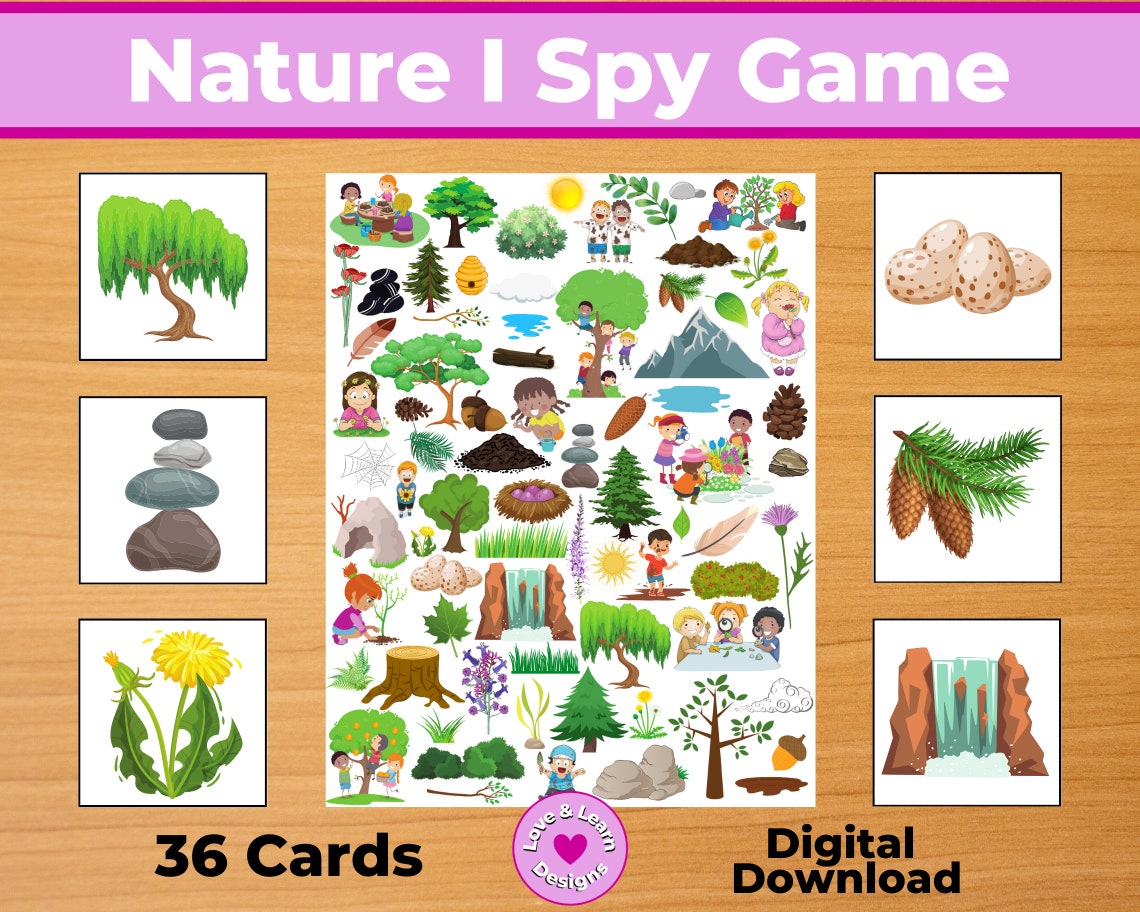 Nature I Spy Matching Game| Digital Download| Printable Play Based ...