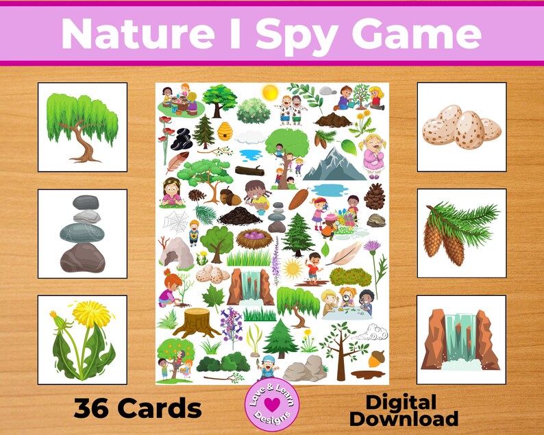 Nature I Spy Matching Game| Digital Download| Printable Play Based ...