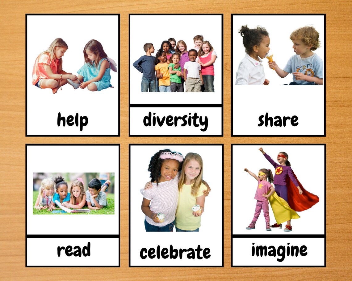 Friendship 3 Part Cards Child Inspired Printable Digital Download ...