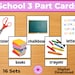 School Theme 3 Part Cards| Printable Digital Download| Montessori ...