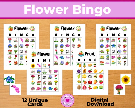 Flower Bingo Digital Download Printable Play Based Activity - Etsy