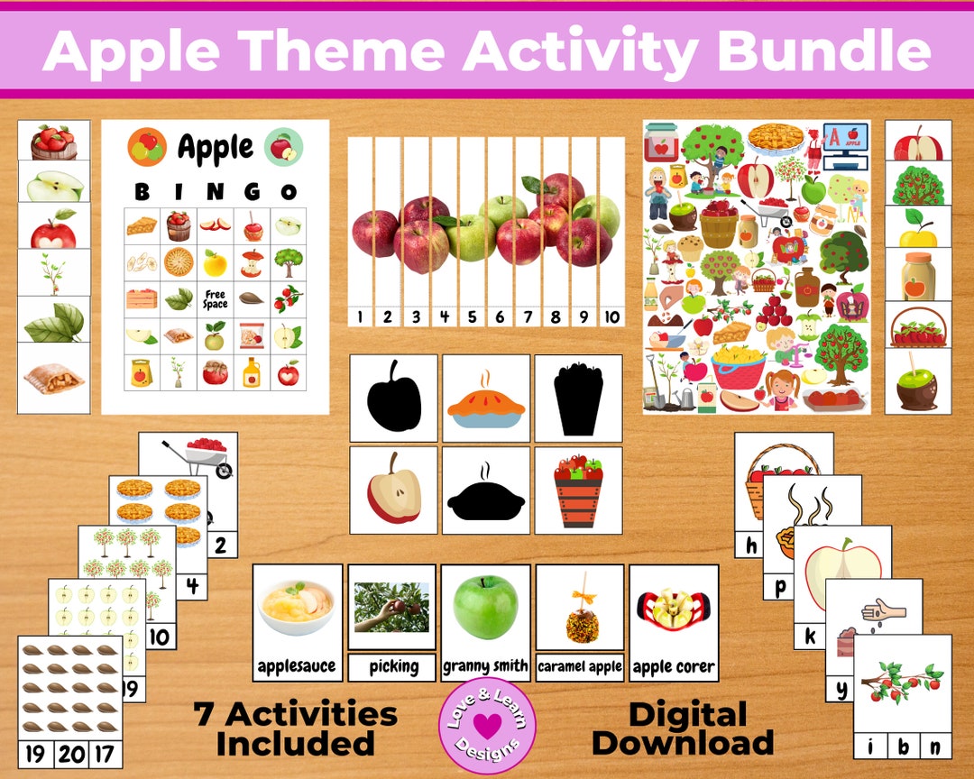 Apple Theme Activity Bundle| Child Inspired Printables| Digital ...