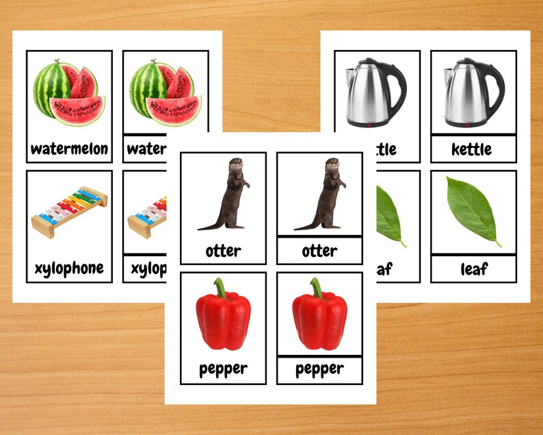 A-Z Alphabet Words 3 Part Cards| Child Inspired Printable| Digital ...