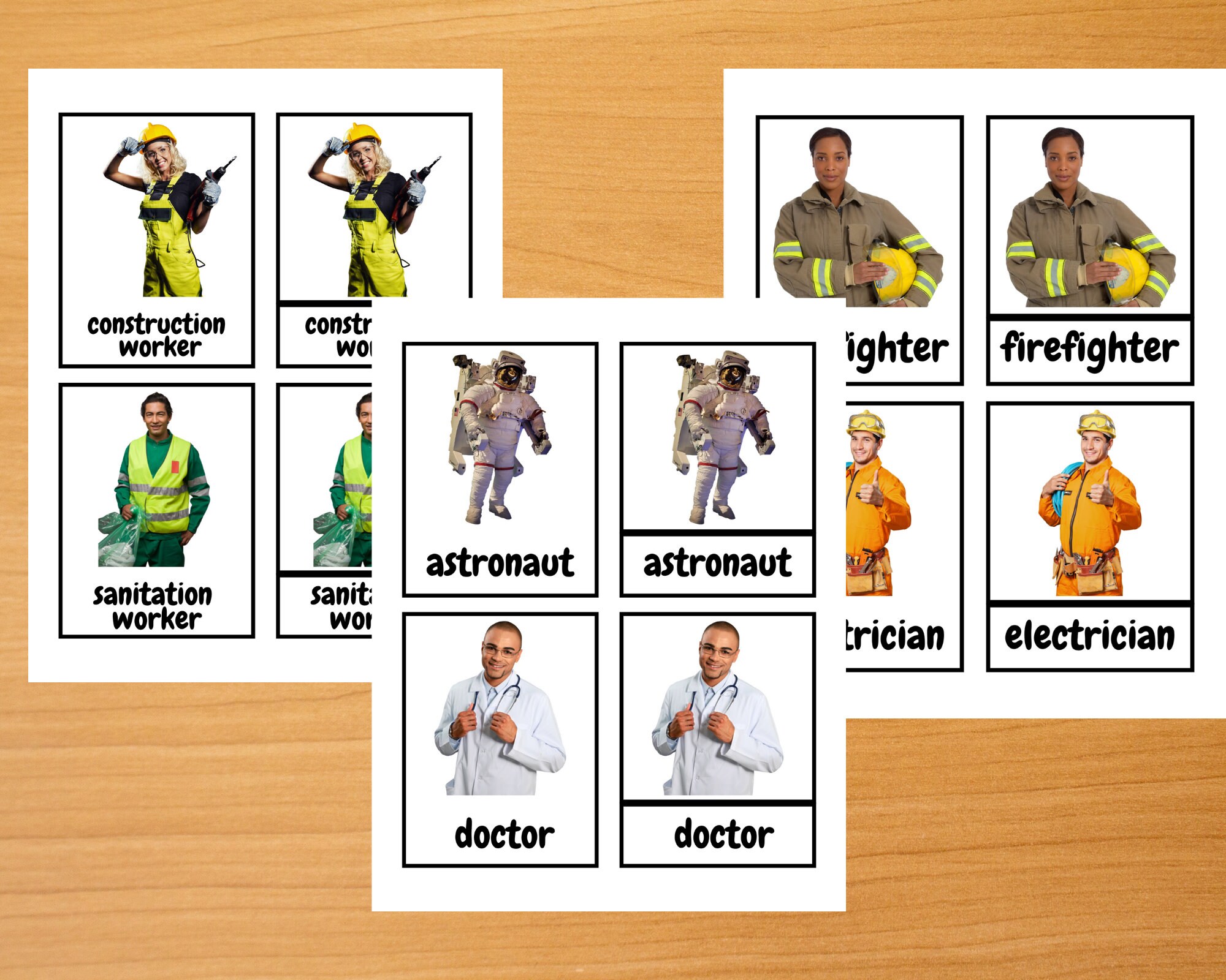 Community Helpers 3 Part Cards Child Inspired Printable - Etsy