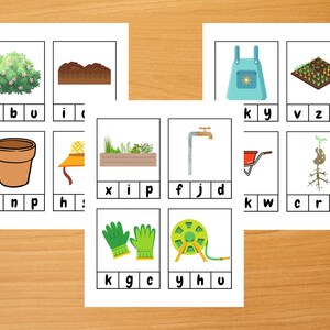 Gardening Beginning Letter Sound Clip Cards| Printable Digital Download ...