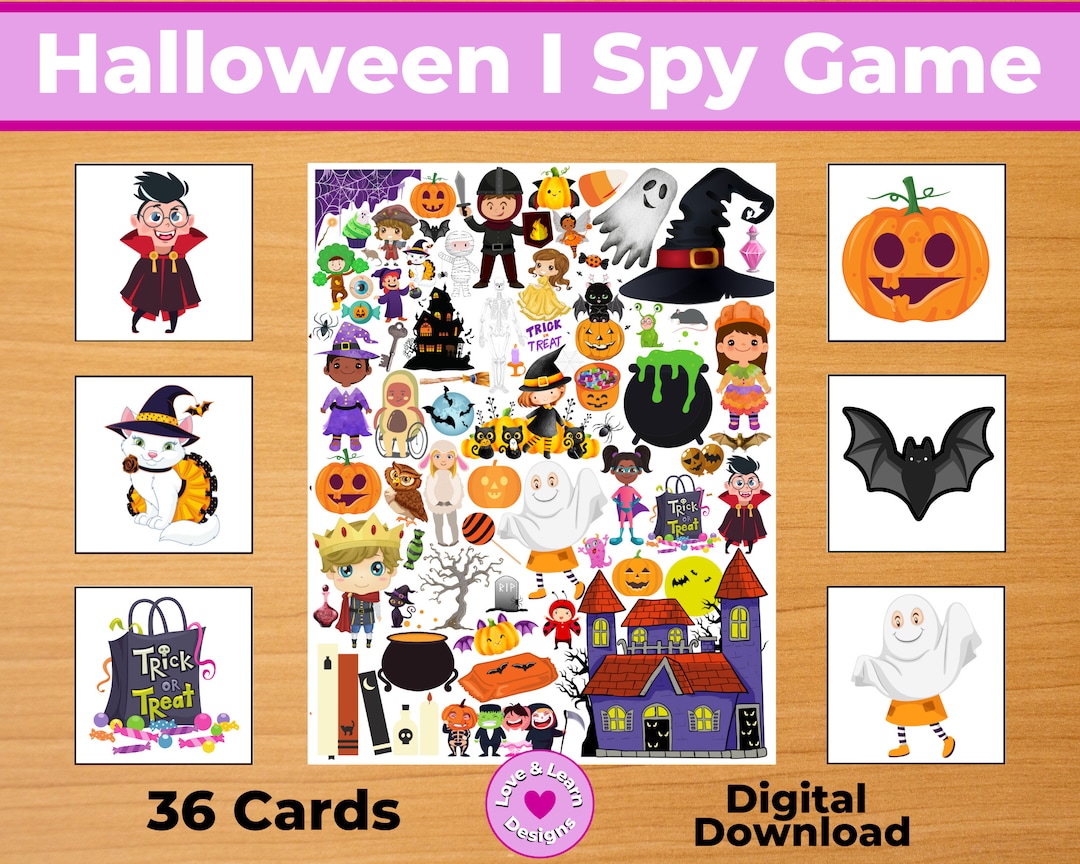 Halloween I Spy Matching Game| Digital Download| Printable Play Based ...