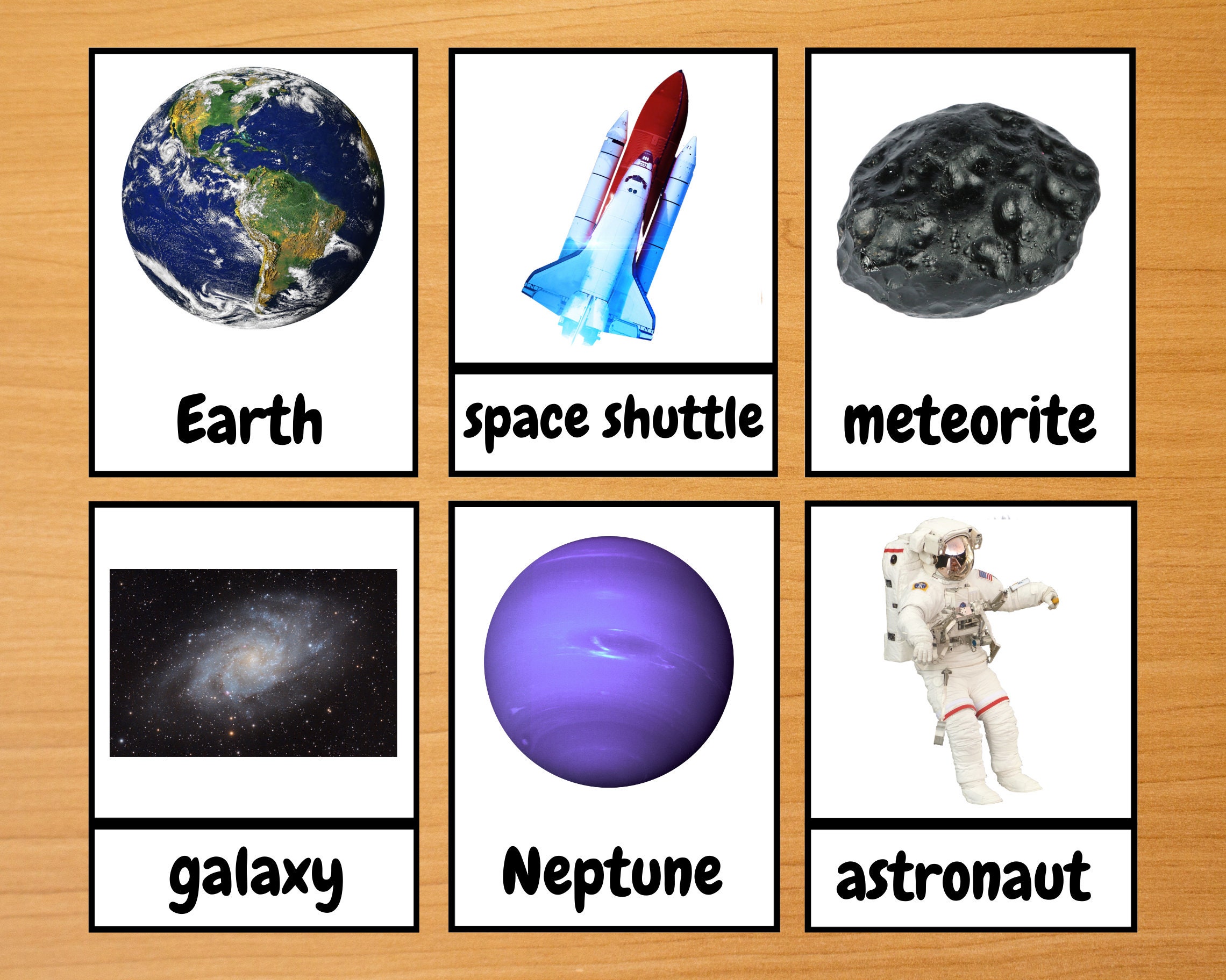 Space 3 Part Cards| Child Inspired Printable| Educational Digital ...