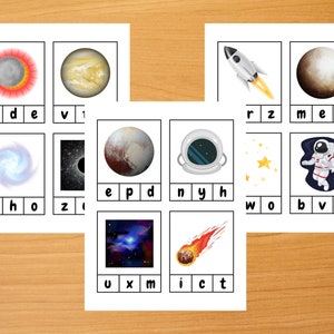 Space Beginning Letter Sound Clip Cards| Child Inspired Printable ...