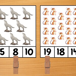 Woodland Animals Count and Clip Cards| Child Inspired Printables ...