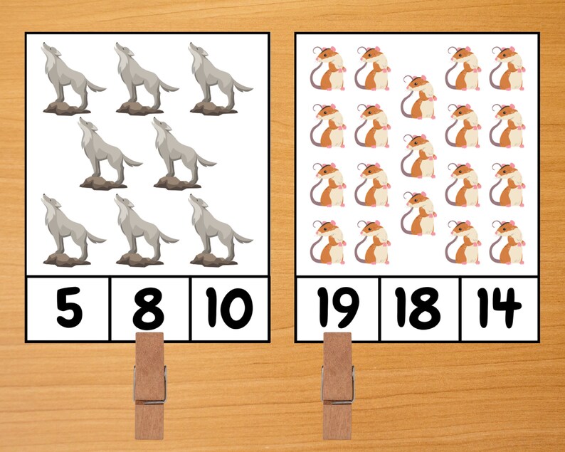 Woodland Animals Count and Clip Cards| Child Inspired Printables ...