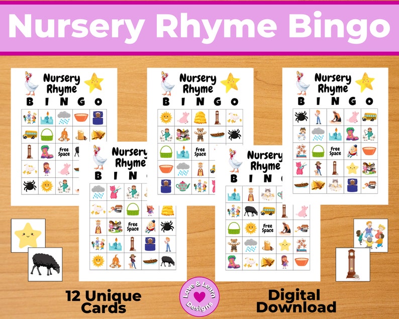 Nursery Rhyme Bingo| Digital Download| Printable Play Based Activity ...
