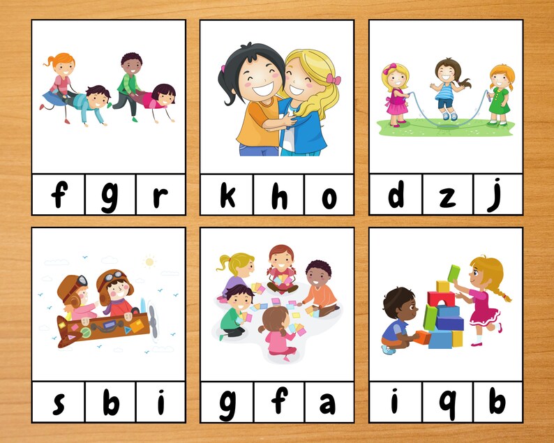 Friendship Beginning Letter Sound Clip Cards| Printable Digital ...