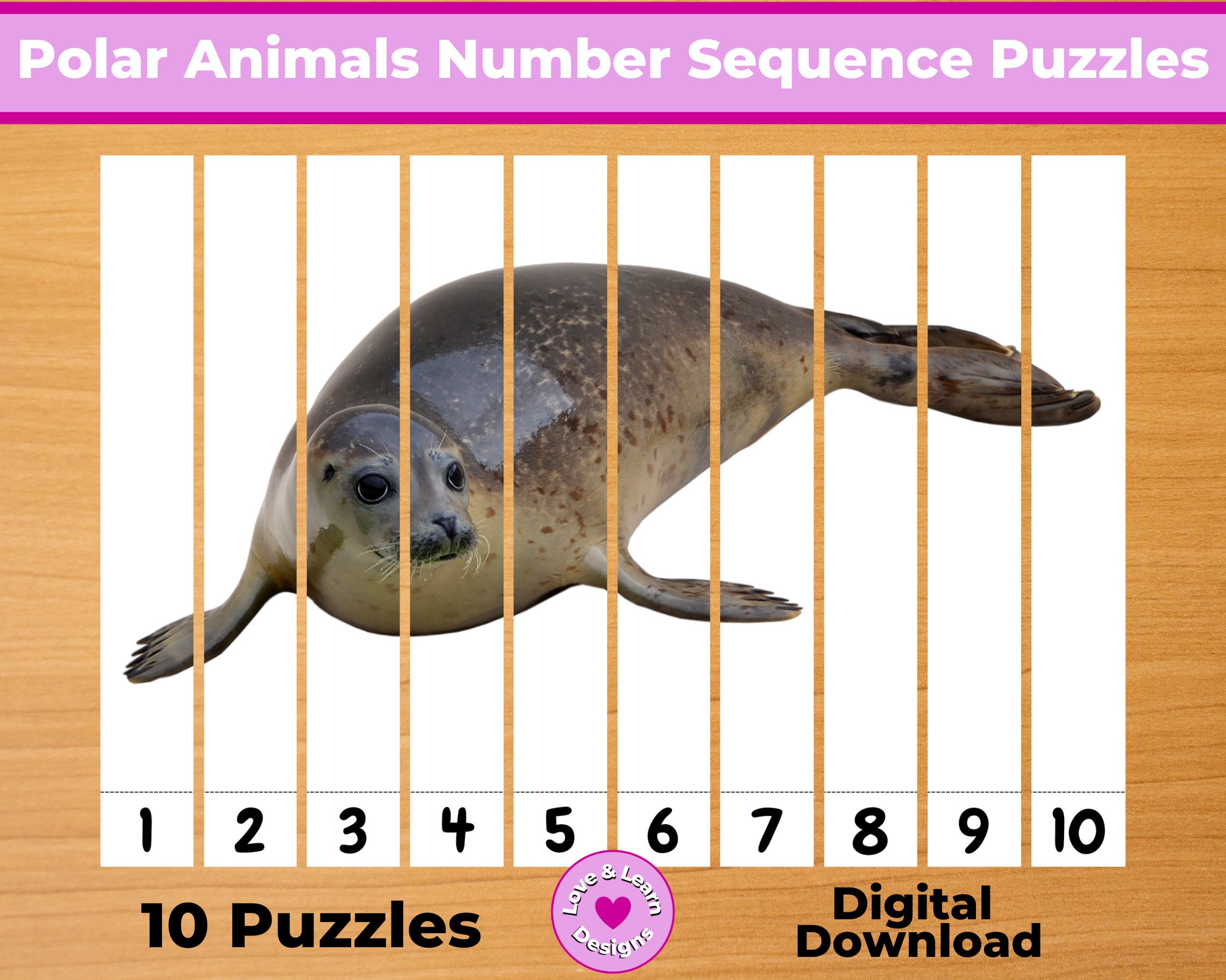 Polar Animals Number Sequence Puzzles| Child Inspired Printables ...