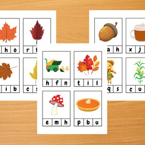 Autumn Beginning Letter Sound Clip Cards| Child Inspired Printable ...